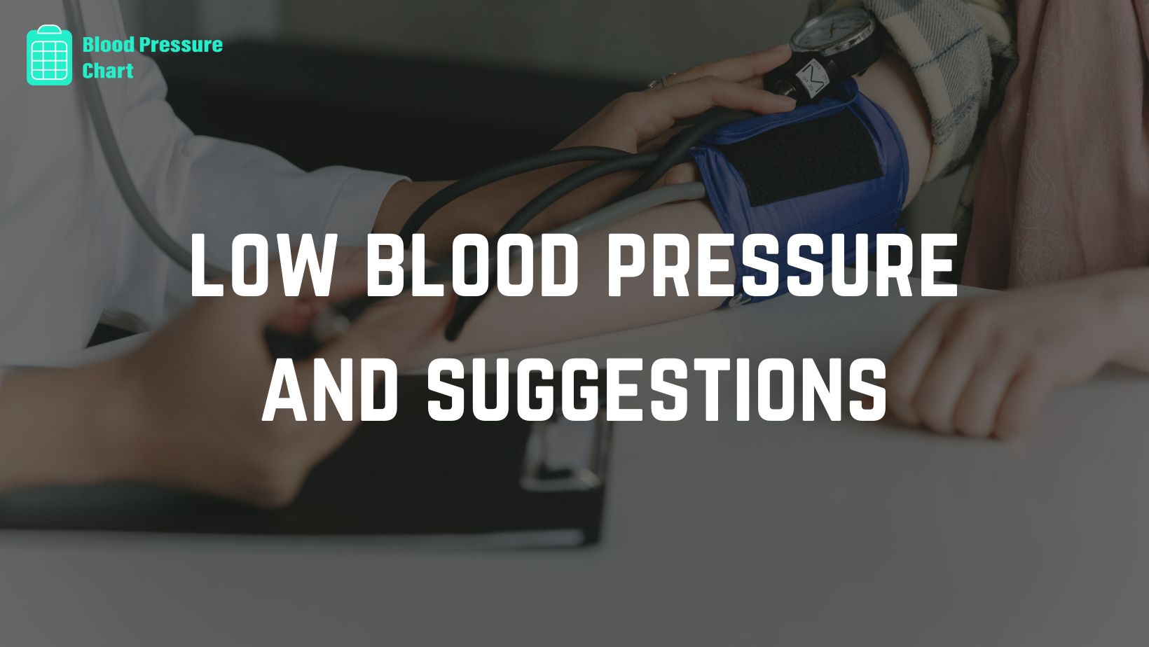 4 Things to do Cure Low Blood Pressure